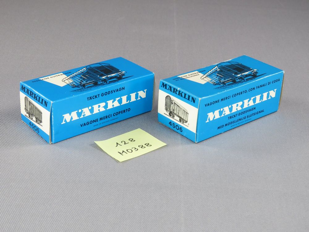 Märklin HO Gedeckter Güterwagen 2 St.1x Licht (128)(M0388) (Neu und ...