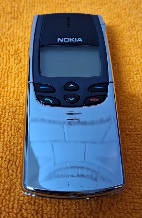 Original Nokia 8810 Edelstahl Silber Chrome inkl. Lederetui (Gebraucht ...