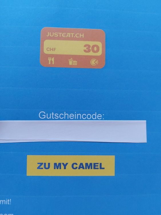 Just EAT - Voucher CHF 30.00 JUSTEAT.CH (Neu (gemäss Beschreibung)) in Zürich für CHF 19 – mit ...