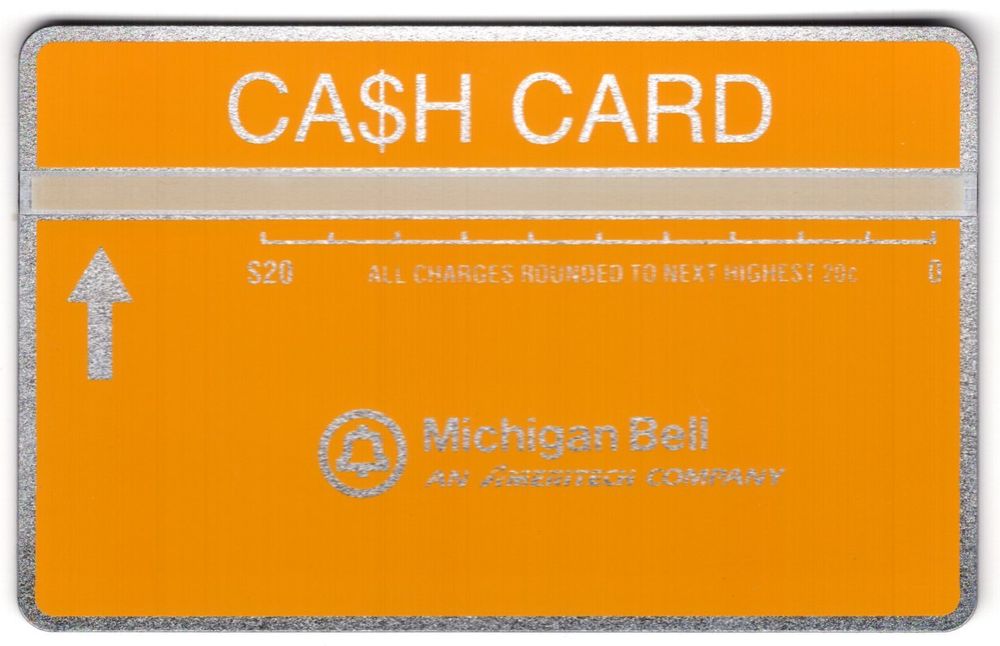 $ 20 CA$H CARD von Michigan Bell - USA - L & G Telefonkarte (Neu ...