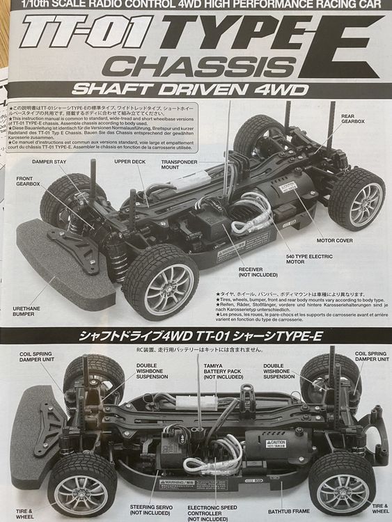 Tamiya TT-01E Chassis Bausatz Neu (Neu (gemäss Beschreibung)) in Bad ...