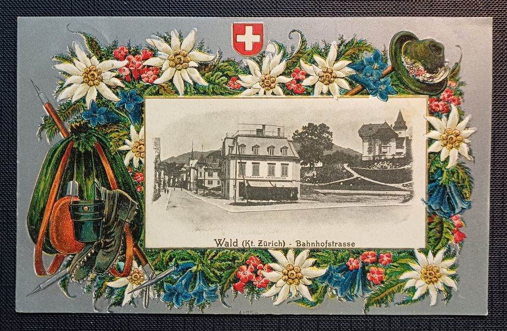AK Präge Litho WALD Bahnhofstrasse 1903 (Gebraucht) in Brittnau für CHF ...