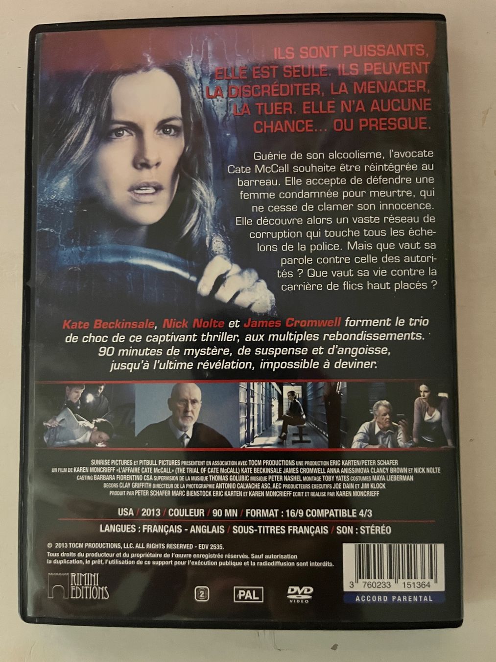 L’affaire Cate McCall (2013) DVD 📀 (Neuf (Voir description)) à Sierre ...