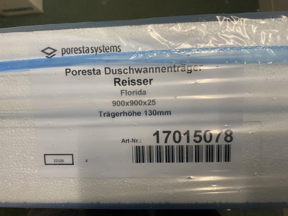 Poresta Duschwannenträger Reisser Florida 900x900x25mm (Neu und ...