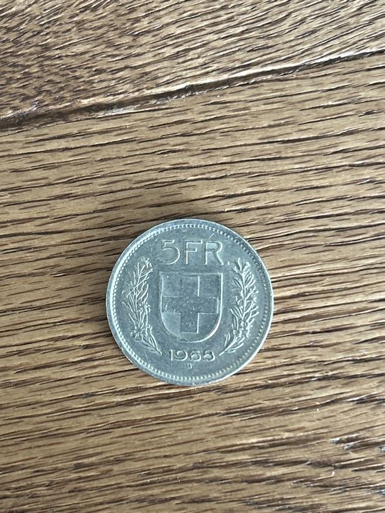 5Fr. Münze aus 1968/ Fünfliber (Gebraucht) in Sattel für CHF 10 – mit ...