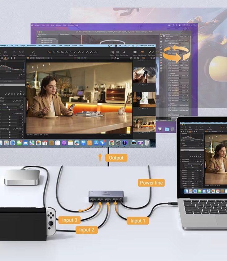 UGREEN 8K HDMI Switch 3 in 1 out 8K 60Hz 4K120Hz (Neu und ...