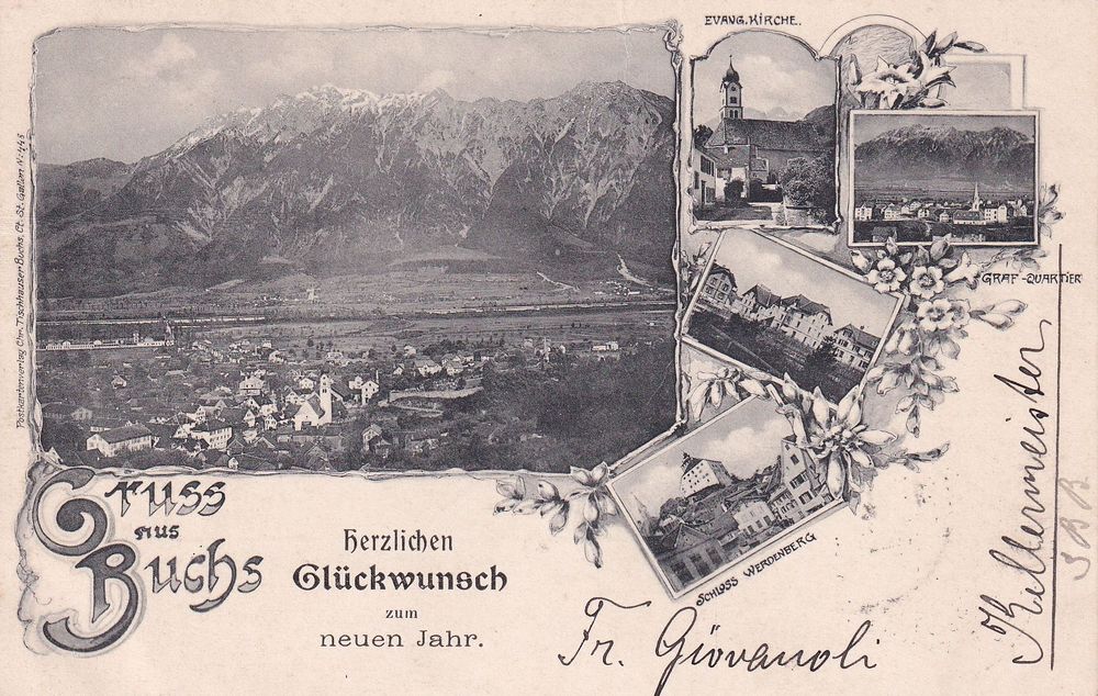Buchs SG mit Graf-Quartier um 1904 (Gebraucht) in Niedergesteln für CHF ...
