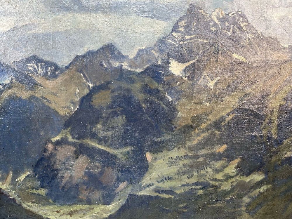 HANS OTTO GEHRCKE: Schweizer Berge 1922 Ölbild | Kaufen auf Ricardo