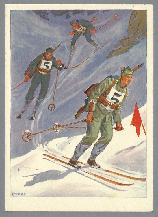 1928, ST. MORITZ, II. OLYMPISCHE WINTERSPIELE, AK SIGN., Ia! (Gebraucht ...