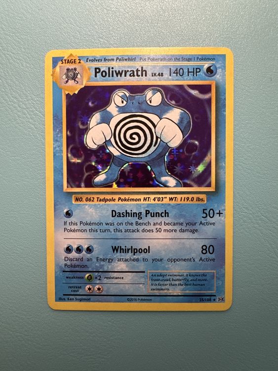 Pokemon Poliwrath Holo Evolutions Rare Selten 2016 mega (Gebraucht) in ...