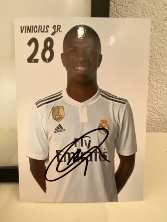 🔥🔥🔥Vini Jr. Real Madrid Autogramm Karte 15*10,5cm 🔥🔥🔥 (Gebraucht) in ...