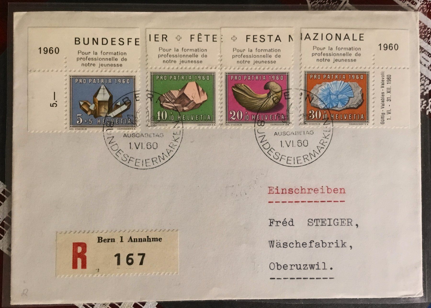 Ungewöhnlicher R-FDC, Serie mit französischen Tabs, PP 1960 (Gebraucht ...