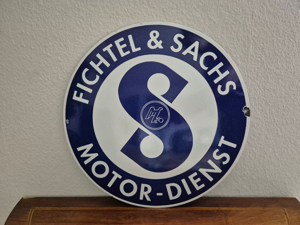 Grosses Emailschild Fichtel & Sachs Logo Emaille Schild Deko (Neu ...