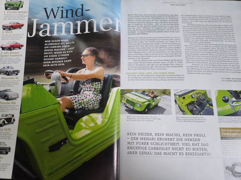 Motor Klasik 6/11 VW T2 Käfer Méhari MGB Alfa Spider 300 xx (Gebraucht ...