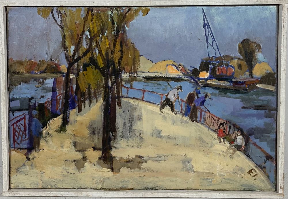 Abstrakte Seeanblick Gemälde Monogrammiert (Gebraucht) in Root für CHF 65 – mit Lieferung auf ...