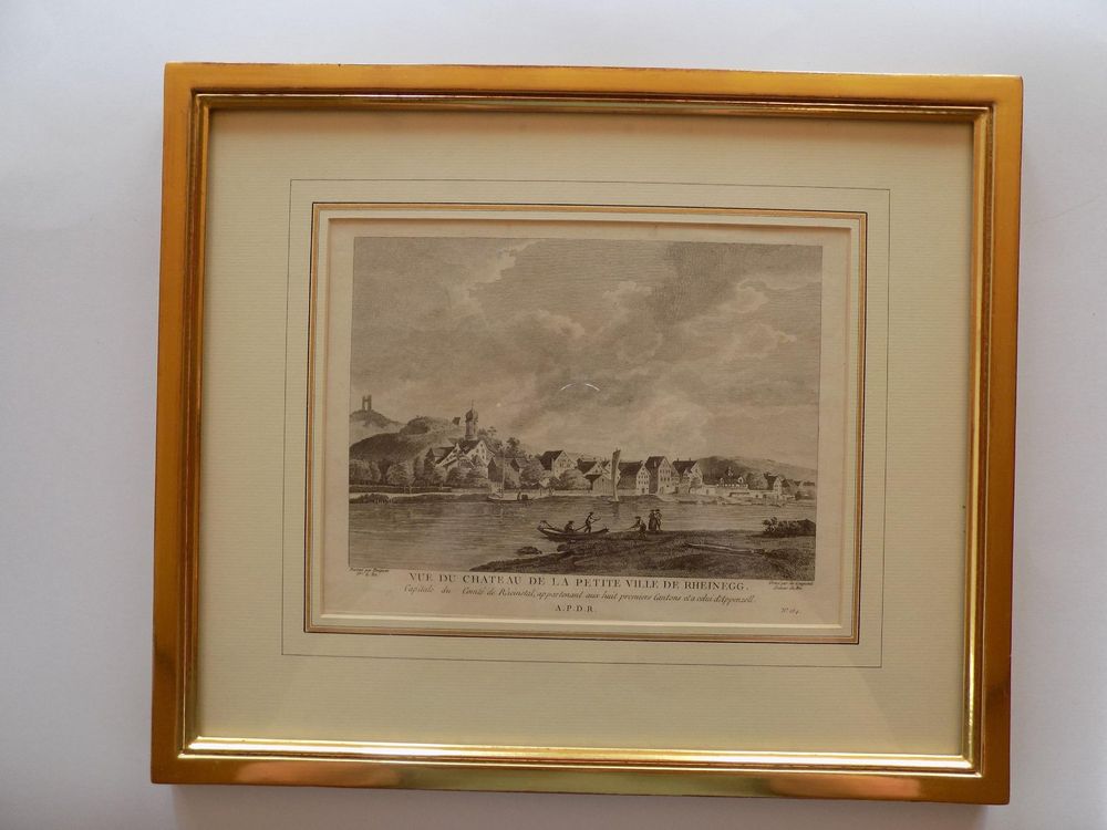 Rheineck Kupferstich Goldrahmen (Gebraucht) in Risch für CHF 165 – mit Lieferung auf Ricardo kaufen