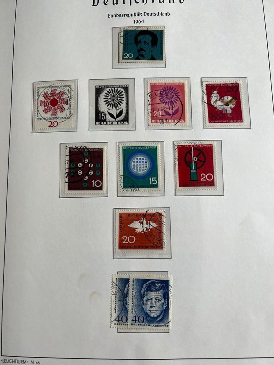 18 timbres oblitérés 1964/65 Allemagne selon photo (Gebraucht) in ...