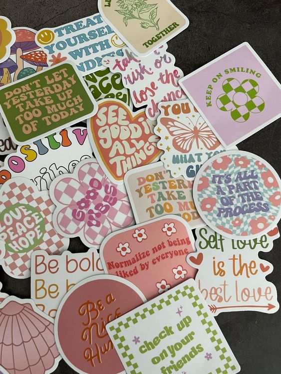 50x Motivations / Positive Sprüche / Aufkleber Sticker (Neu (gemäss ...