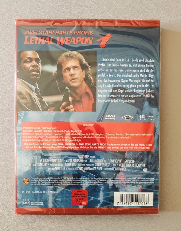 Lethal Weapon 1 DVD Red Label - NEU / SEALED (Neu und originalverpackt ...