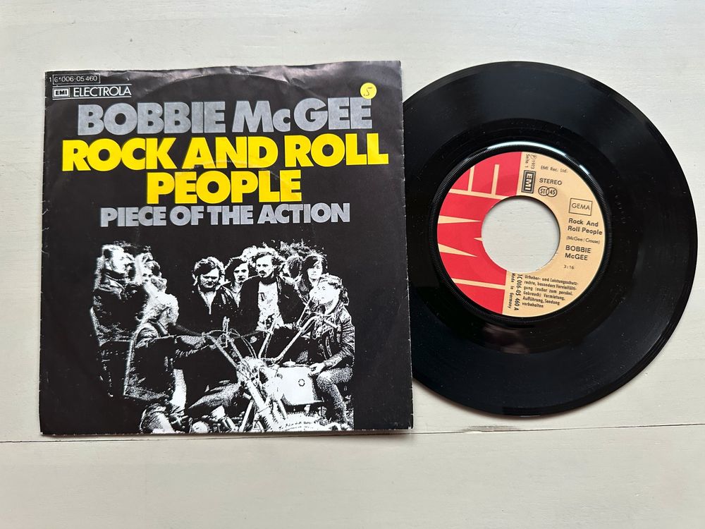 BOBBIE MCGEE tolle Single Rock and Roll people Kult 70's Top (Gebraucht ...