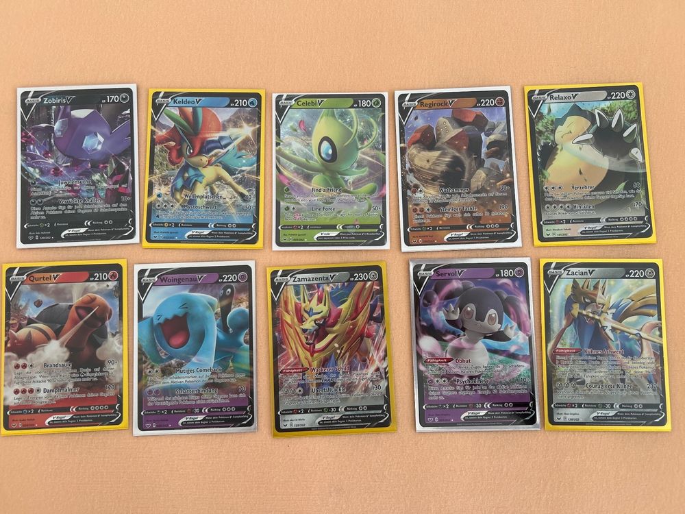 Pokémon Karten Set, V Karten, Schwert & Schild, 10 Stück (Neu (gemäss Beschreibung)) in Zizers ...