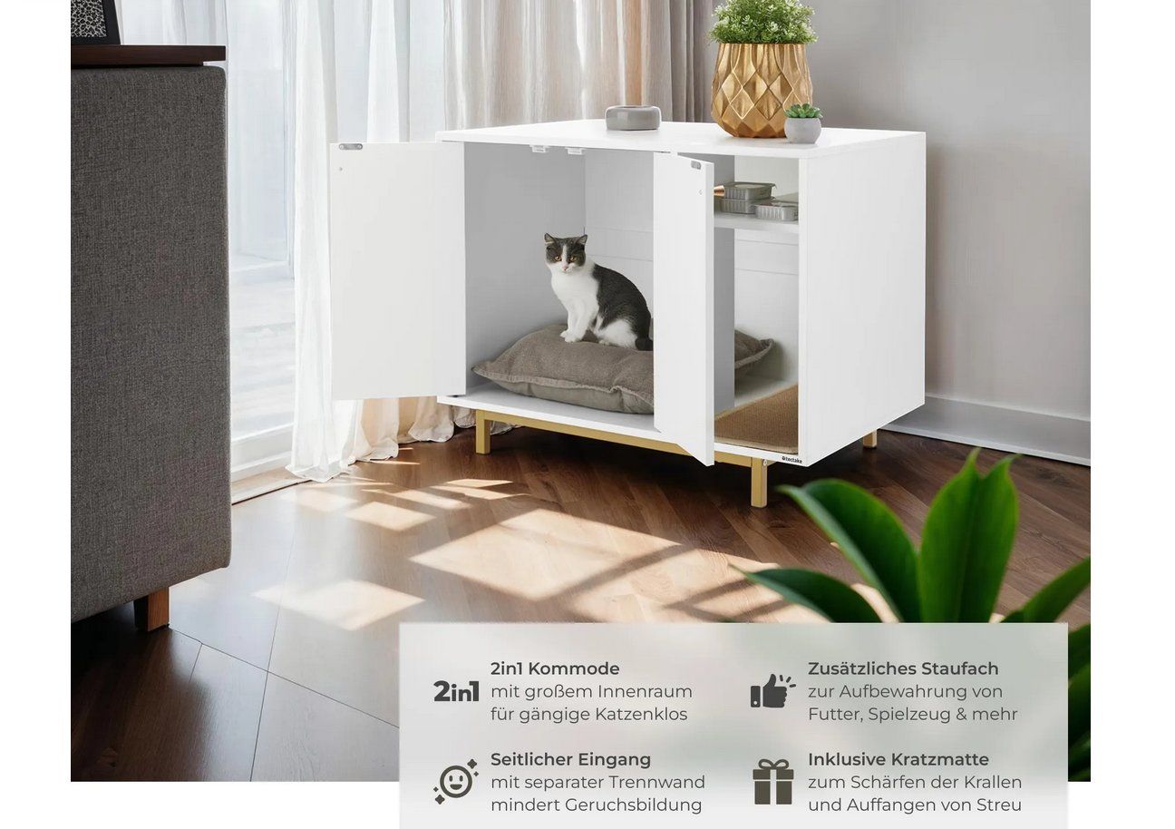 Katzenschrank Kalea seitlicher Eingang 2 grosse Flügeltüren (Neu ...