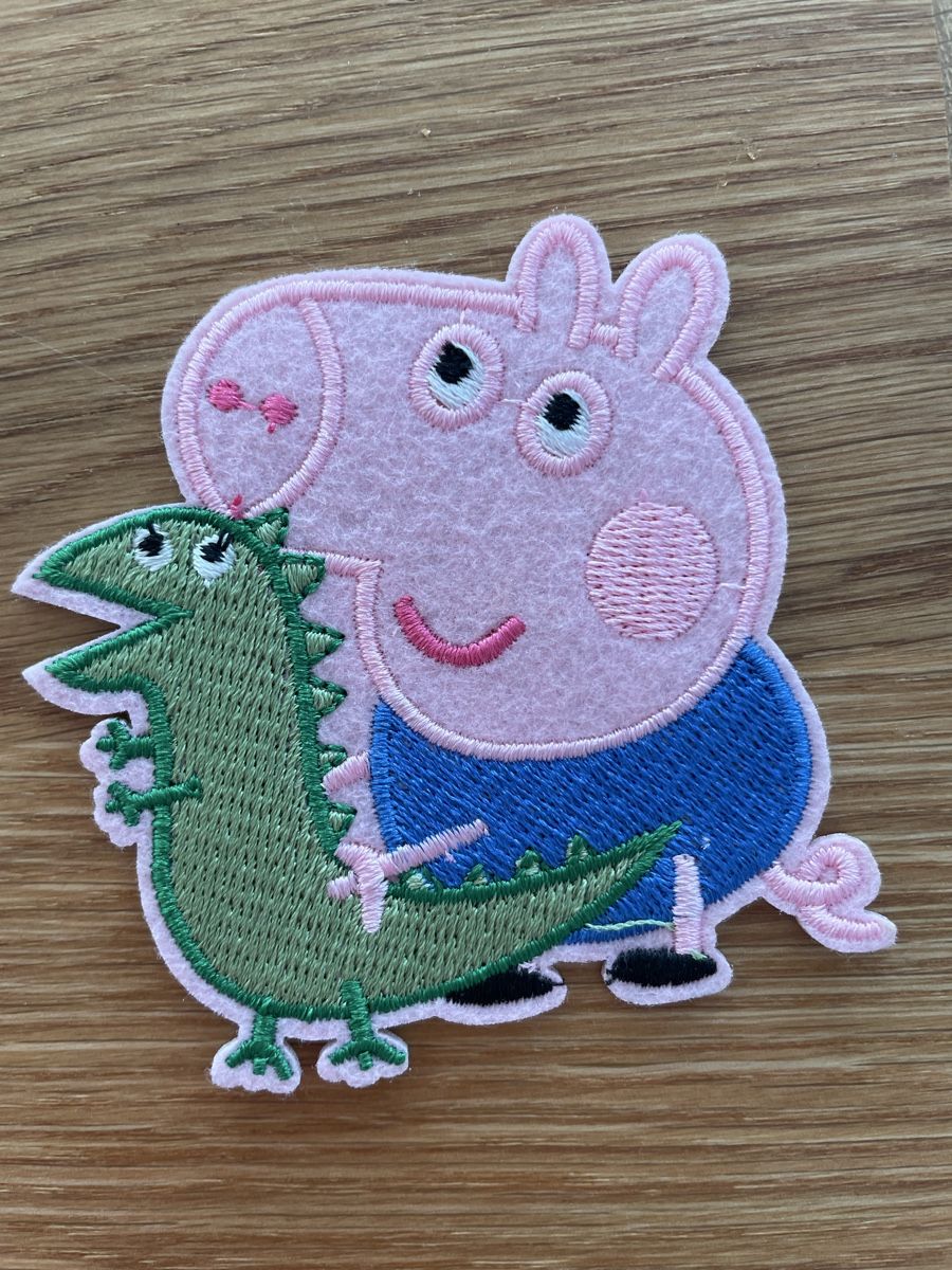 Peppa Pig Bügelflicken mit Schorsch und Dino (Neu (gemäss Beschreibung ...