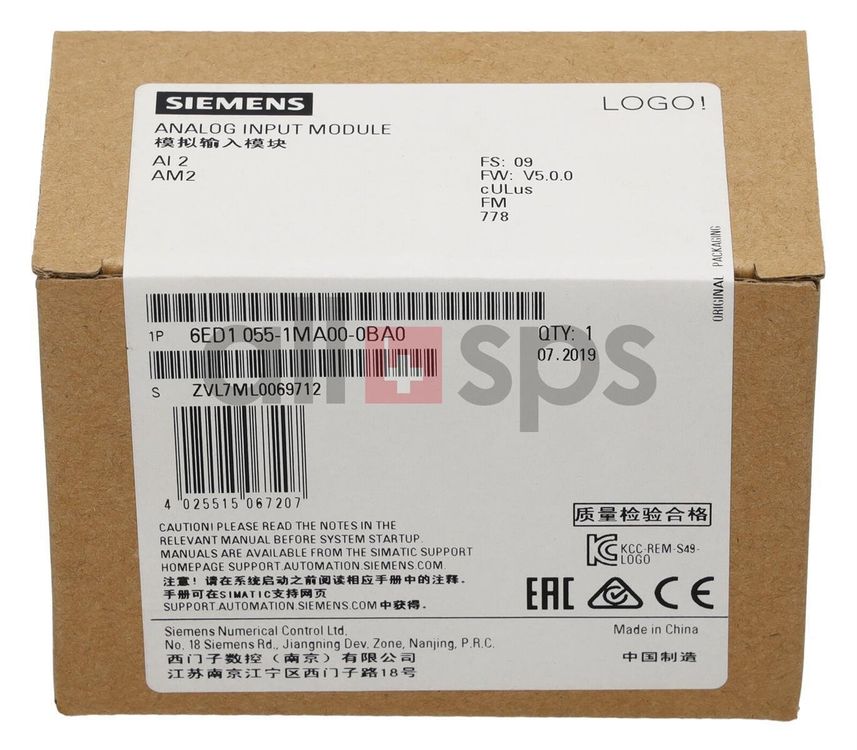 LOGO! AM2 ERWEITERUNGSMODUL, 6ED1055-1MA00-0BA0 (Neu und originalverpackt) in Wolfhalden für CHF ...