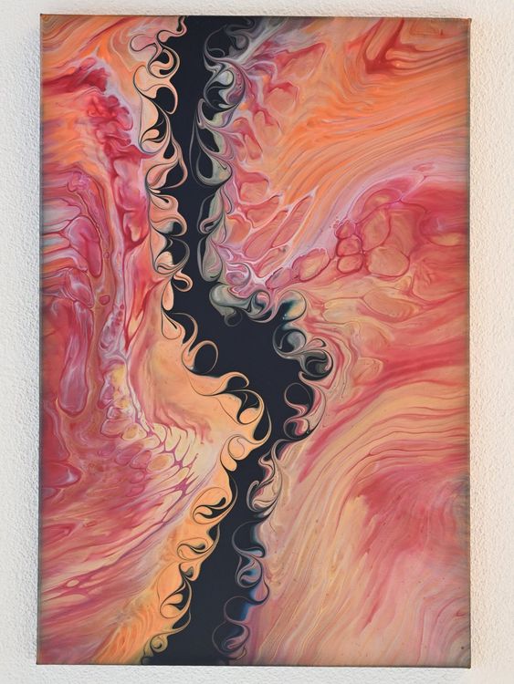 Pouring Bild "In Bewegung" 60x40 cm, Petra`s Art | Kaufen auf Ricardo