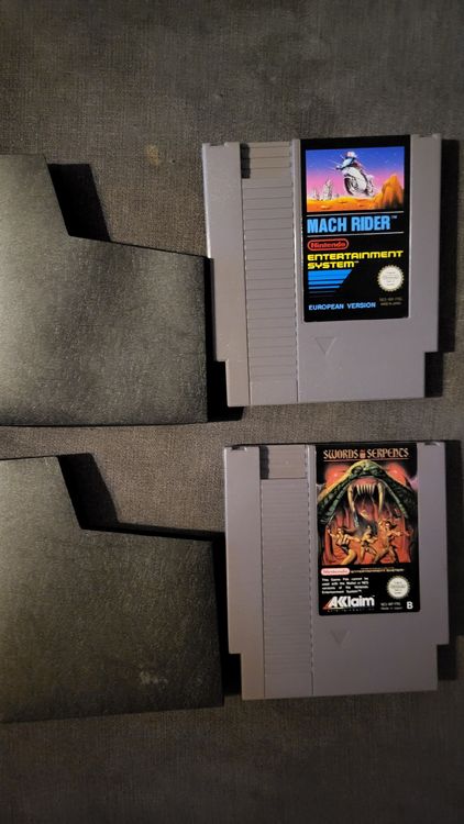 Swords and Serpents / Mach Rider / Nes 2x (Neu (gemäss Beschreibung ...