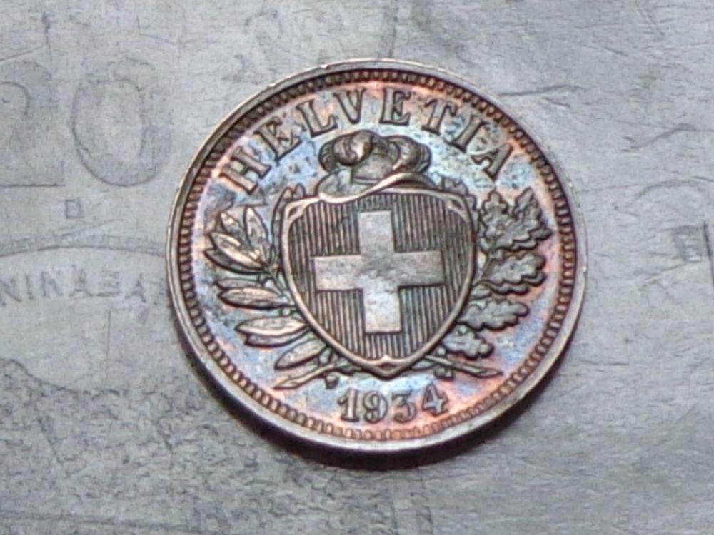 2 cts 1934 B - Très Rare (Gebraucht) in Pully für CHF 19 – mit Lieferung auf Ricardo kaufen