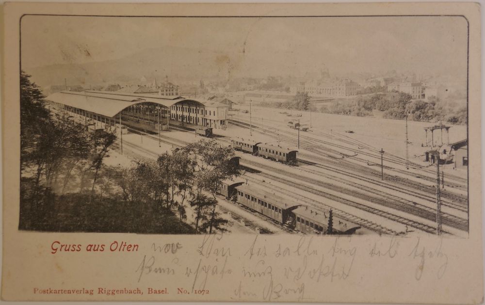 Postkarte Gruss aus Olten Ansicht Bahnhof 1901 (Gebraucht) in Möhlin für CHF 17 – mit Lieferung ...