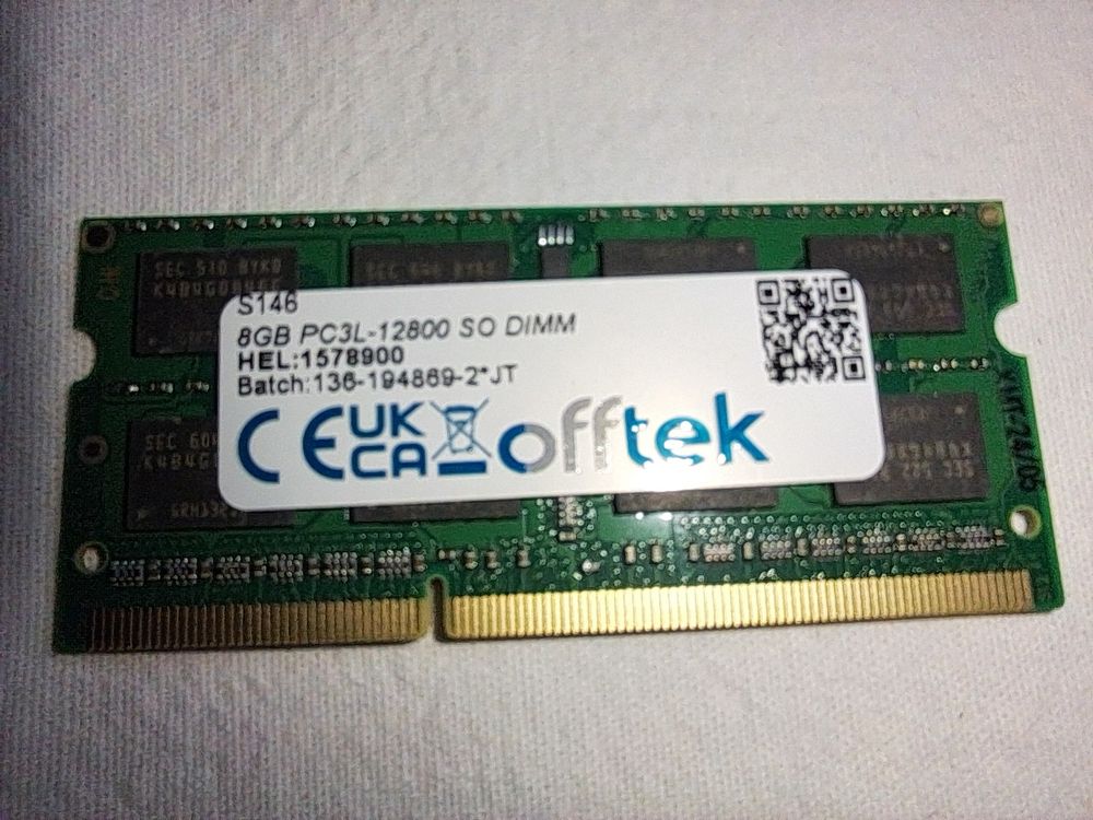 Offtek 8GB RAM PC3L-12800 SO DIMM | Kaufen auf Ricardo