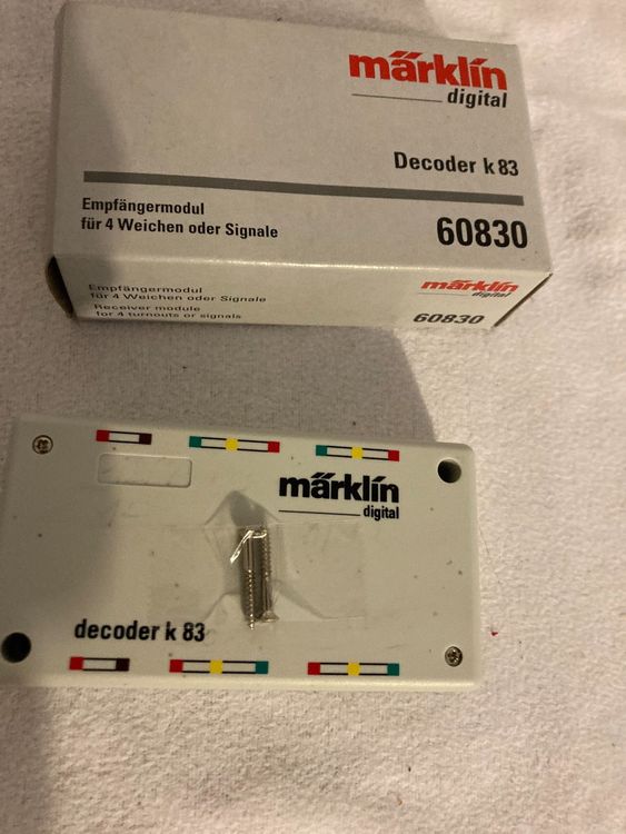 Decoder k83, Märklin Art. Nr. 60830, neue Stecker, gebraucht (Gebraucht) in Burgdorf für CHF 20 ...