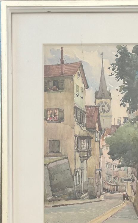 ZÜRCHER ALTSTADT AQUARELL UNLESERLICH SIGNIERT MIT RAHMEN (Gebraucht) in Gersau für CHF 69 – mit ...