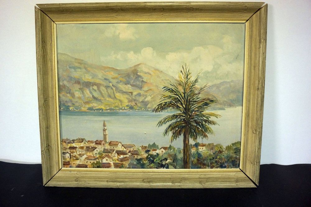 Bild von Lugano Acryl auf Leinwand, signiert | Kaufen auf Ricardo