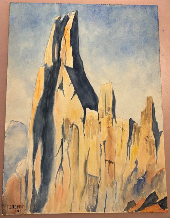 Aquarell signiert L. E. Rosset 1937 (ID b213) (Gebraucht) in Gelterfingen für CHF 35 – mit ...