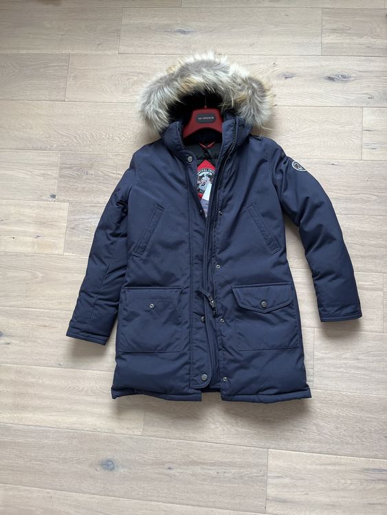 Daunenparka, Mc Ross, dunkelblau mit Kapuze | Kaufen auf Ricardo