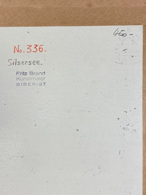 Fritz Brand (1915-98) Silsersee Gemälde (Neu (gemäss Beschreibung)) in ...