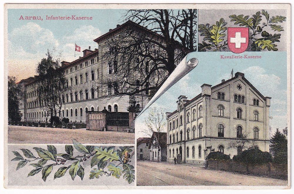 Aarau, Infanterie - Kaserne, Kavallerie Kaserne 1913 (Gebraucht) in Cormoret für CHF 3 – mit ...