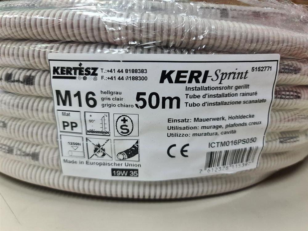 Installationsrohr gerillt 50m M16 ab 1.- | Kaufen auf Ricardo