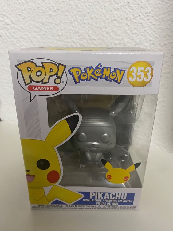 Funko Pop! Pikachu Silver Edition 353 - Pokémon (Neu und ...