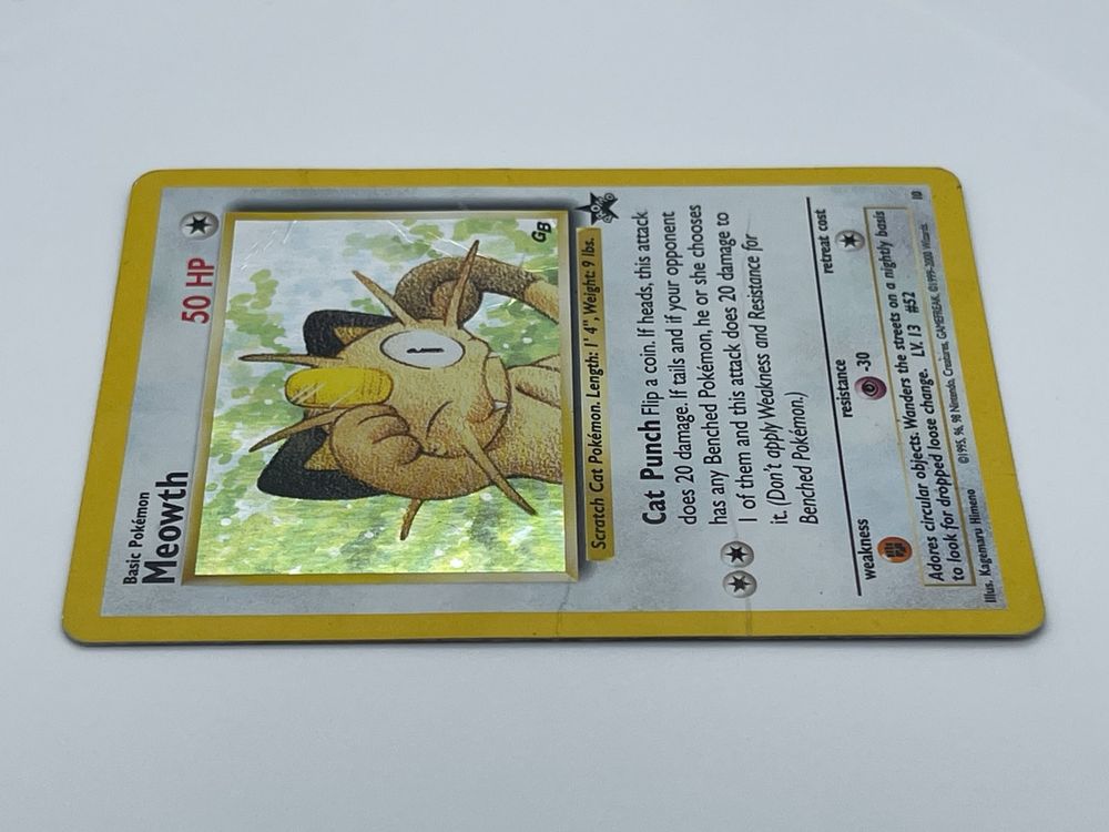Meowth #10 Holo Pokémon GameBoy Black Star Promo (Neu (gemäss ...