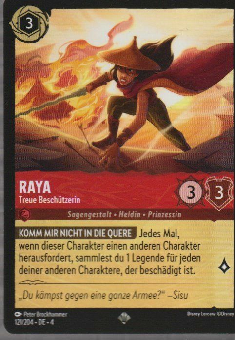 TCG LORCANA URSULAS RÜCKKEHR 4URS De 121 Raya - Treue Beschü (Neu (gemäss Beschreibung)) in ...