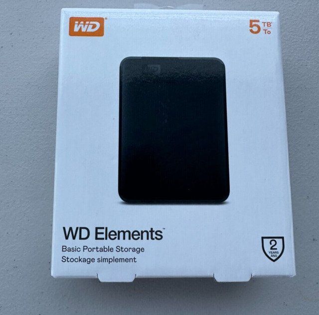 WESTERN DIGITAL Elements USB 3.0, 5.0TB, Black, 2.5" (Neu und ...