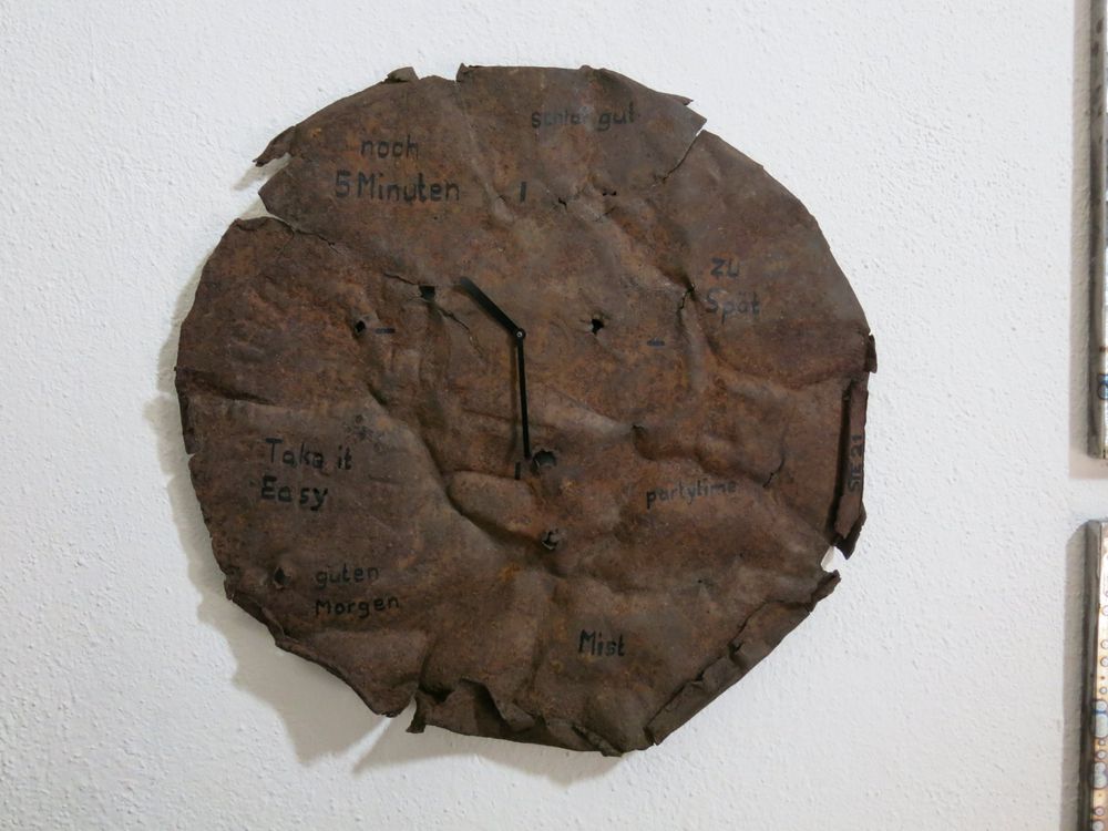 2.handdesign Unikat Kunst Art Signiert Wand-Uhr Rostig Fass (Gebraucht) in Buchs ZH für CHF 59 ...