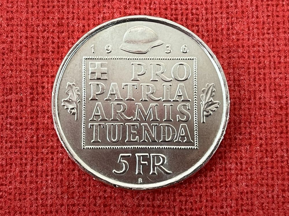 5 Franken Gedenkmünze 1936 Silber Wehranleihe TOP (Gebraucht) in Ormalingen für CHF 19.95 – mit ...