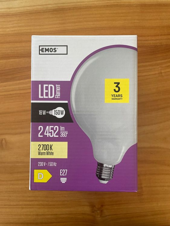 EMOS LED Lampe Globe milchig, 18W (entspricht 150W), Ø 125mm | Kaufen ...