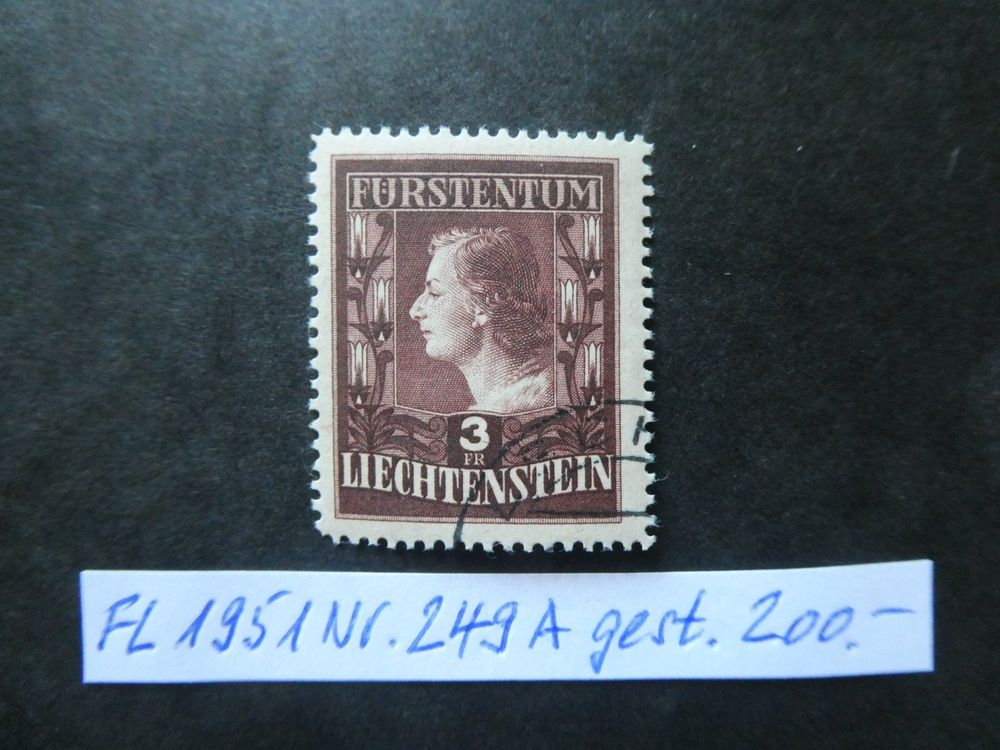 FL 1951 Nr. 249A gestempelt (Gebraucht) in Lausen für CHF 30 – mit Lieferung auf Ricardo kaufen