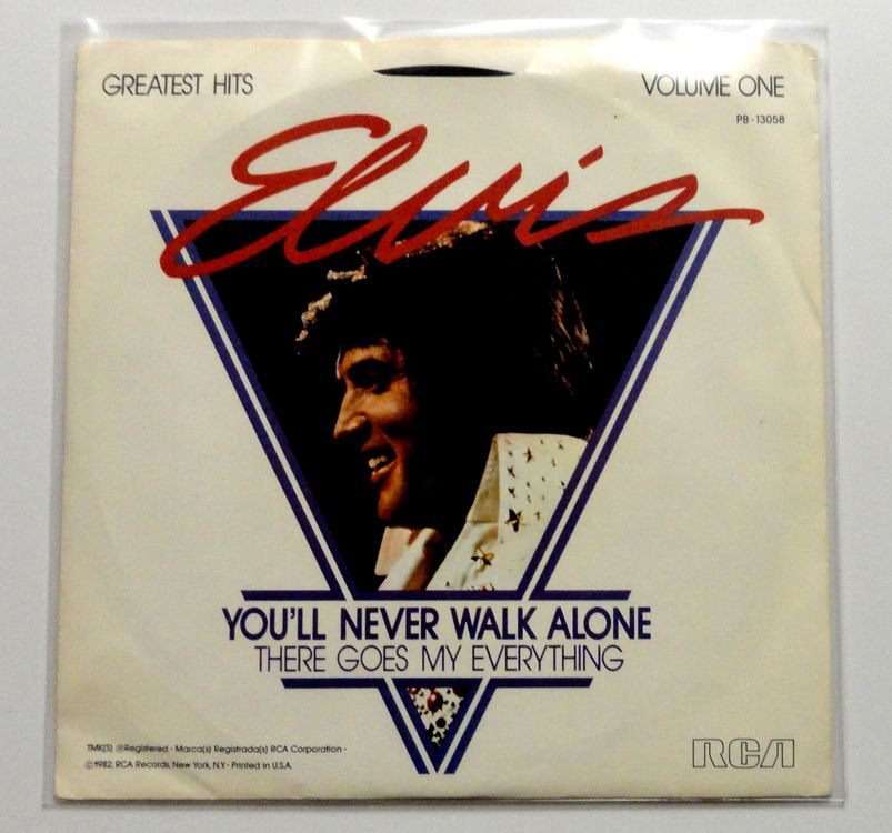 Si Elvis Presley You Never Walk Alone 1982 Selten Rca Usa Kaufen Auf